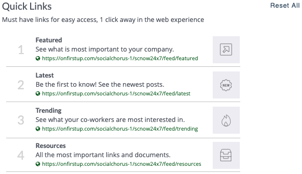Quick Links – SocialChorus Knowledge Base