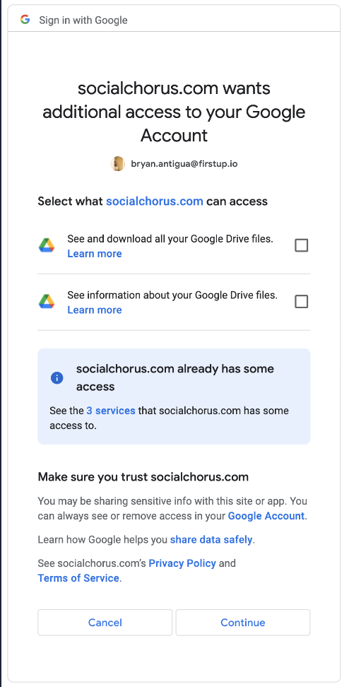 Integrated Search – SocialChorus Knowledge Base